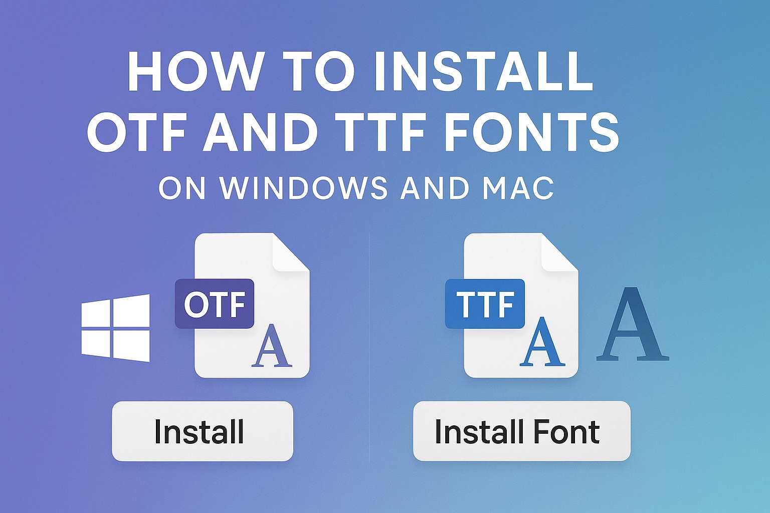 How to Install OTF and TTF Fonts on Windows and Mac